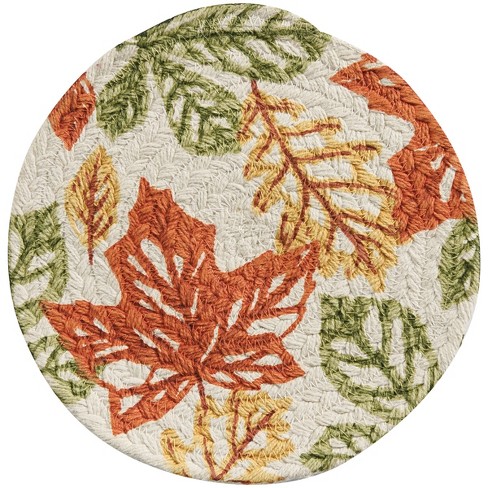 Park Designs Fall Leaves Printed Braided Trivet Set 8" : Target