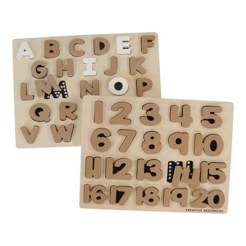 Creative Beginning Chalkboard-based Alphabet & Number Puzzles - Set Of ...
