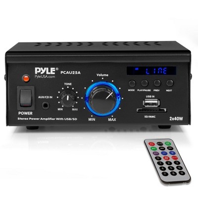 Pyle Blue Series 100w Compact Bluetooth Amplifier - Desktop Power For ...