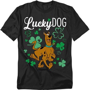 Men's ScoobyDoo Lucky Dog Shamrocks T-Shirt : Target