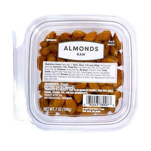 Raw Almonds - 7oz : Target