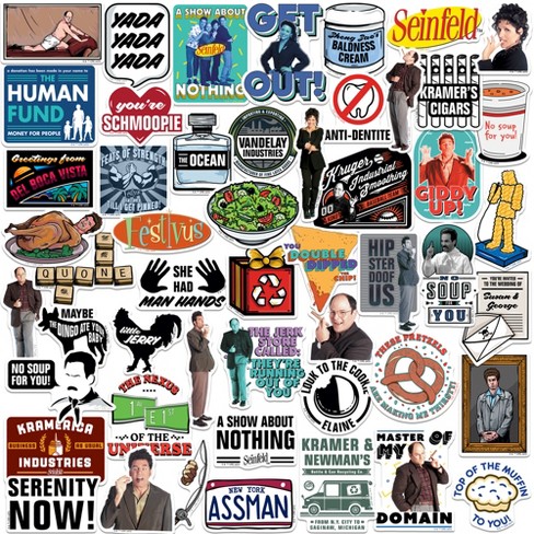 Seinfeld 50ct Vinyl Large Deluxe Stickers Variety Pack : Target