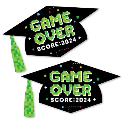 Big Dot Of Happiness Game Over - Grad Cap Decorations Diy Video Game ...