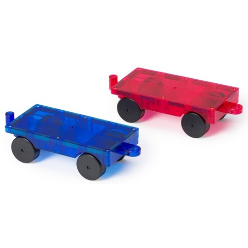 Playmags 2 Piece Train Car Set, Magnetic Car Beds For Magnetic Building ...