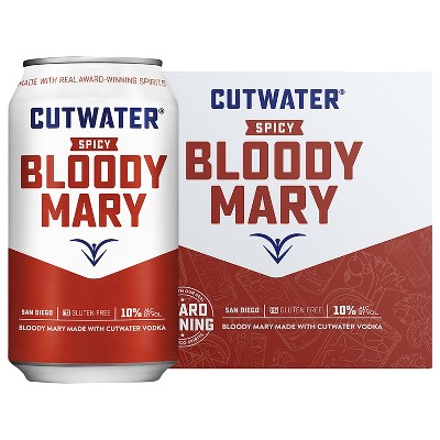 Cutwater Fugu Spicy Bloody Mary Cocktail - 4pk/12 Fl Oz Cans : Target