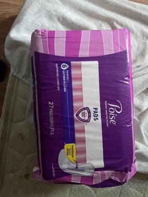 Poise Overnight Incontinence Pads For Women - Ultimate Extra Coverage ...