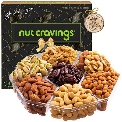 Nuts Gift Basket in Brown Box (7 Assortments, 2 LB) Premium Healthy ...