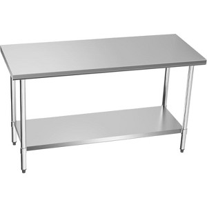 KLEENSTEEL 24" x 60" Stainless Steel Food Prep Work Table with ...