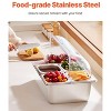 Countertop Food Serving Display Container, 5-Pan Stainless Steel ...
