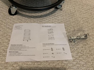 3 Tier Round Metal Utility Cart - Brightroom™ : Target