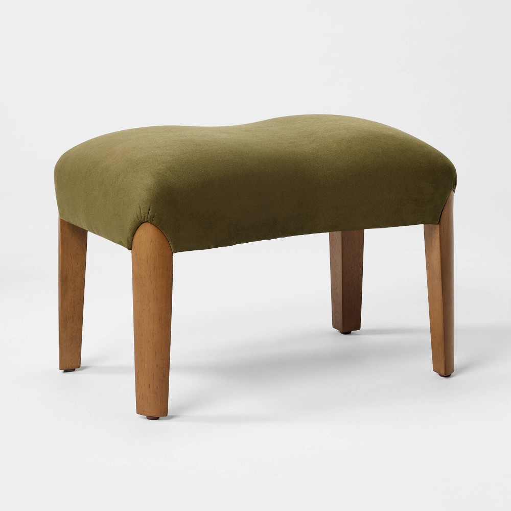 Wood Leg Ottoman Green - Threshold™ designed with Studio McGee Assembly ...