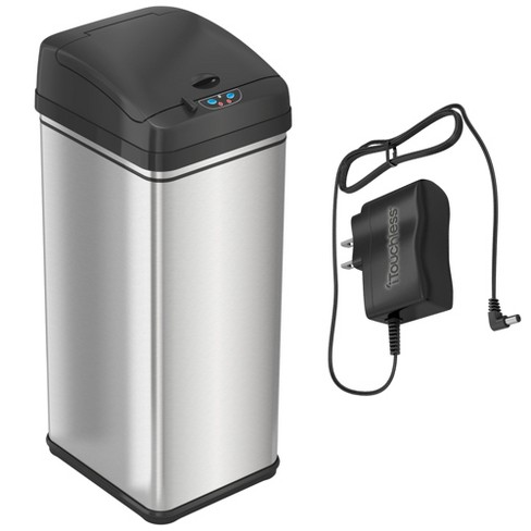 Itouchless Sensor Kitchen Trash Can With Ac Adapter And Absorbx Odor ...