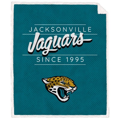 Nfl Jacksonville Jaguars Legacy Script Faux Shearling Flannel Fleece ...