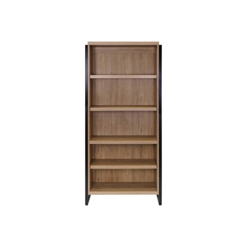 Martin Furniture 78" Mason Modern Open Wood Laminate Bookcase Light ...