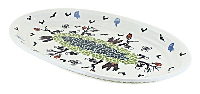 Blue Rose Polish Pottery Monster Mash Large Oval Platter : Target