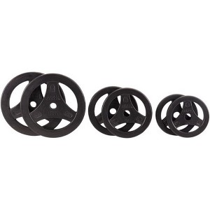 Power Systems Full Barbell Plate Set w/Hand Grips - Includes 35 Pounds ...