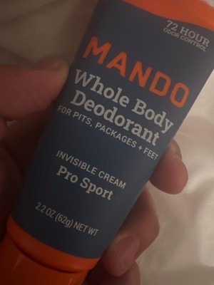 Mando Whole Body Deodorant - Men's Aluminum-free Invisible Cream ...
