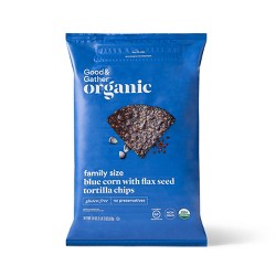 Organic Blue Corn Tortilla Chips - 18oz - Good & Gather™ : Target