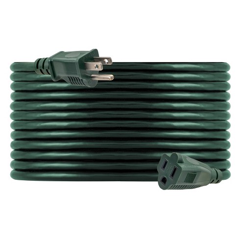 Ge 1-outlet Grounded Extension Cord Outdoor 16awg 40' Green: 13a, 3 ...