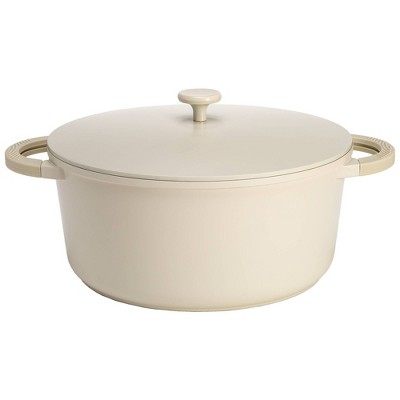 Goodful 7qt Cast Aluminum, Ceramic Stock Pot With Lid, Side Handles And ...
