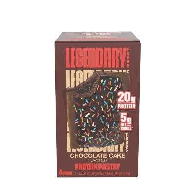 Legendary Foods Protein Pastries Chocolate Cake - 8.6oz/4ct : Target
