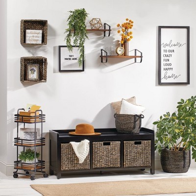 Mdesign 3-tier Square Rolling Household Storage Cart, 4 Wheels : Target