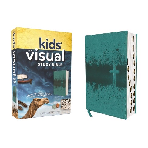 Niv, Kids' Visual Study Bible, Leathersoft, Teal, Full Color Interior ...