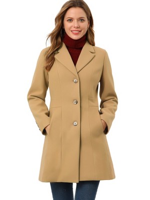 Allegra K Women's Hooded Toggle Button Long Sleeve Winter Duffle Coats ...