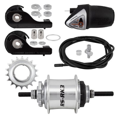 Sturmey Archer RSRK3 3sp Hub Kit RR 36H Sil 3s Int : Target