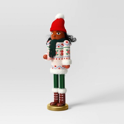 Ornativity Christmas Wooden Woman Skier Nutcracker - 15 In : Target