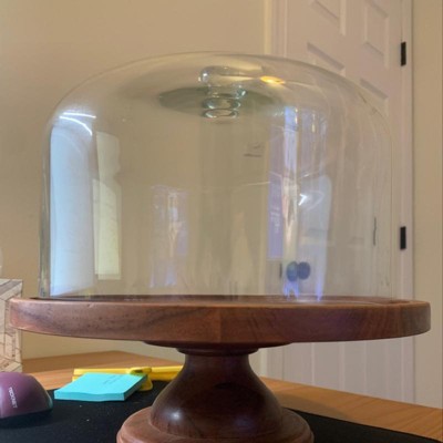 Round Glass & Wood Dessert Stand - Threshold™ : Target