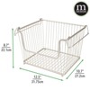 Mdesign Stackable Storage Basket With Handles, 3 Pack : Target