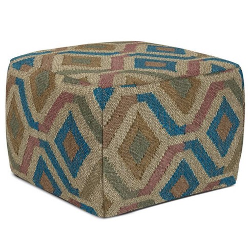 Mirella Square Pouf Multi Color - Wyndenhall : Target