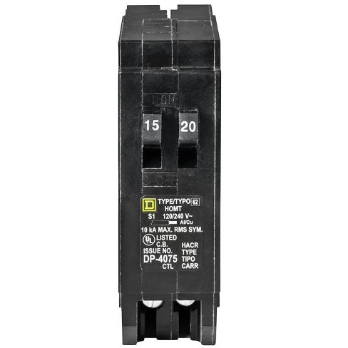 Schneider Electric 15/20 Amps Tandem Single Pole Circuit Breaker : Target