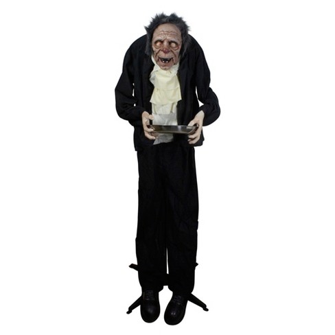Northlight Lighted And Animated Scary Butler Standing Halloween ...