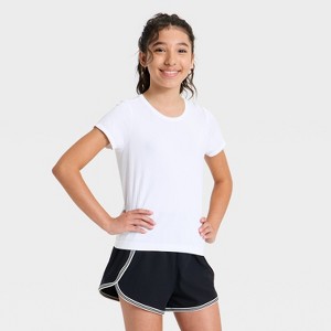 Girls' Seamless Run Active T-Shirt - All In Motion™ White XXL : Target