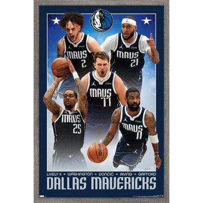 Trends International Nba Dallas Mavericks - Maximalist Logo 23 Framed ...