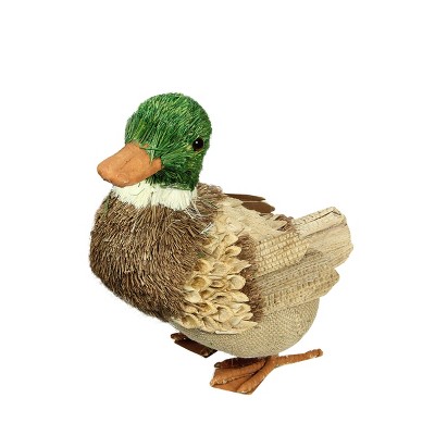 Northlight Standing Woodland Burlap Duck Spring Figure - 11.5" - Tan ...