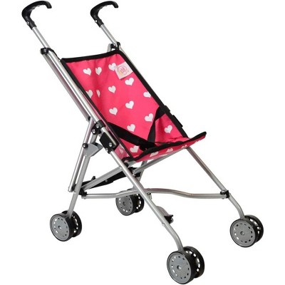 The New York Doll Collection My First Doll Hearts Doll Stroller Pink ...
