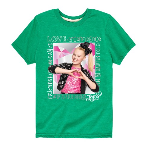 Jojo Siwa #feeling Short Sleeve Graphic T-shirt - Kelly Green - 4t : Target