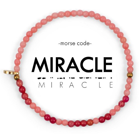 Morse Code Beaded Bracelet 3mm: Miracle - Ethicgoods : Target