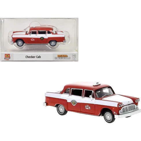 1974 Checker Cab Red And White "kalamazoo" 1/87 (ho) Scale Model Car By ...