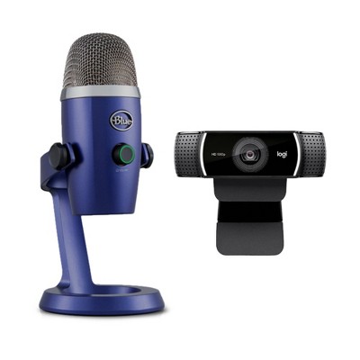 Logitech 4k Pro Webcam, Blue Microphones Yeti Blackout, Ring Light ...