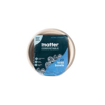 Matter Compostable Fiber Bowls - 16oz/20ct : Target