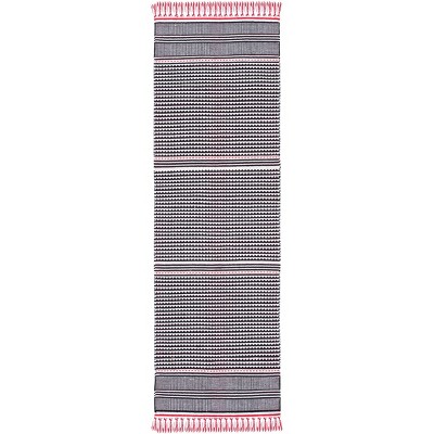 Rag Rug Rar240 Hand Woven Indoor Runner Rug - Red/multi - 2'3"x7 ...