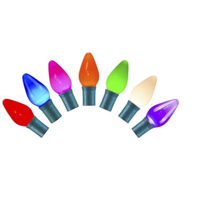 Vickerman 25 Multi-colored Ceramic C7 Led Light On Green Wire, 16 ...