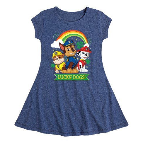 Nickelodeon Paw Patrol Fit & Flair Cap Sleeve Dress - Heather Navy - 4t ...