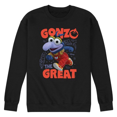 Men's Muppet Babies Gonzo The Great Graphic Fleece Sweatshirt - Black ...