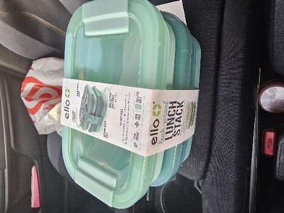 Ello 2pk Plastic Lunch Stack Food Storage Container Blue : Target