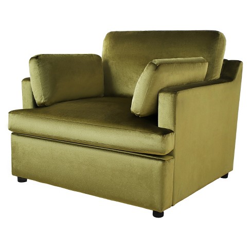 Christopher Knight Home Arnton Modern Upholstered Accent Chair Green velvet Target